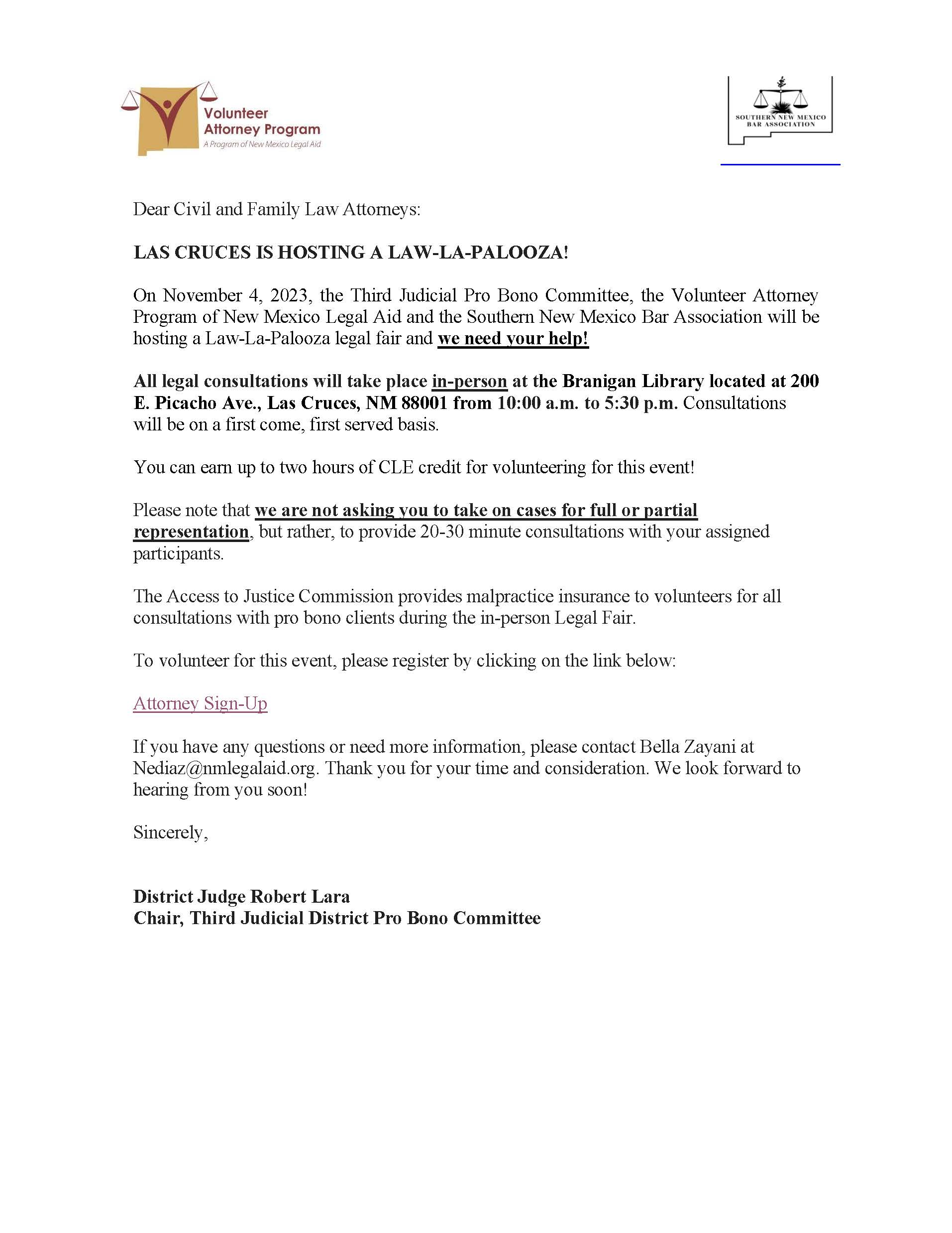 New Mexico Legal Aid Pro Bono