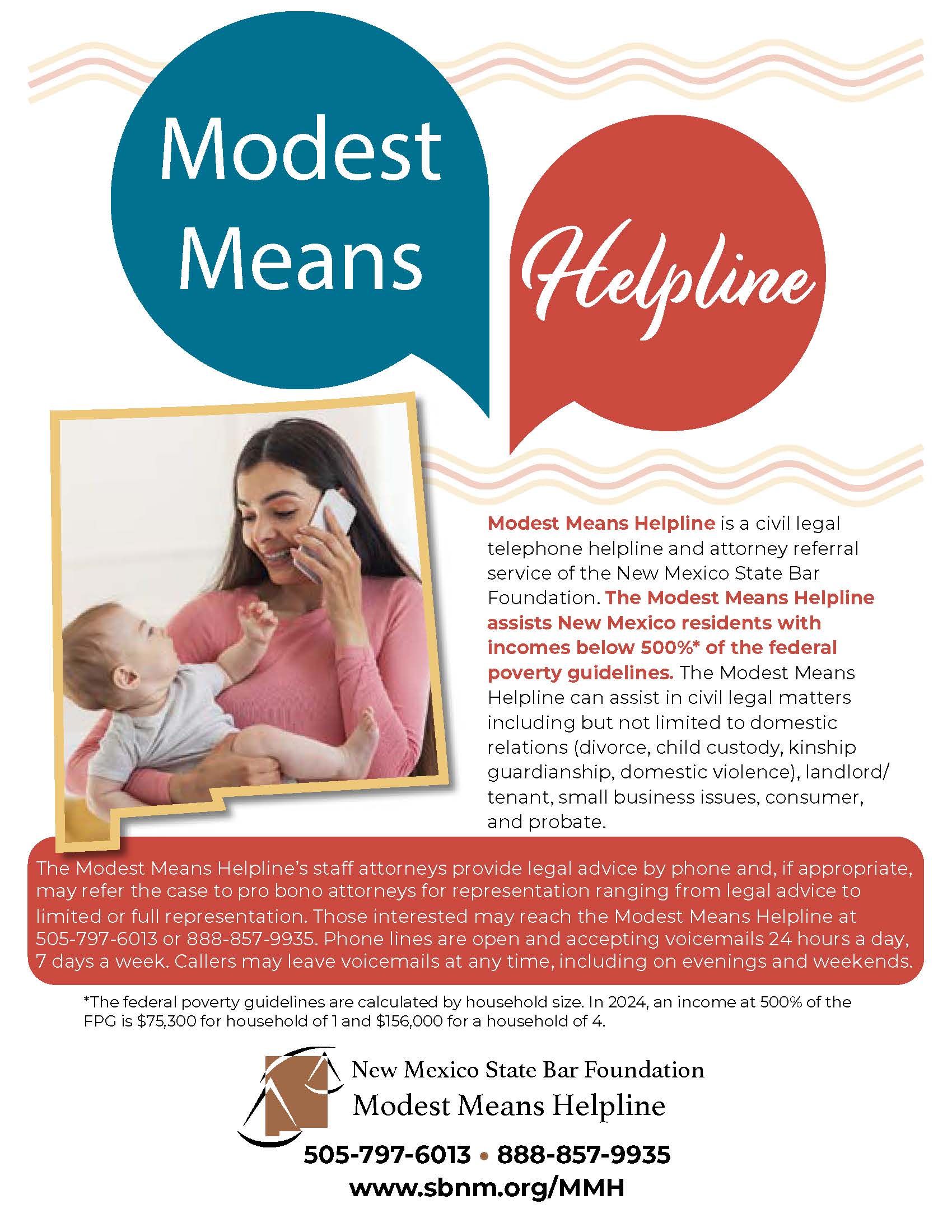 Modest Means Helpline